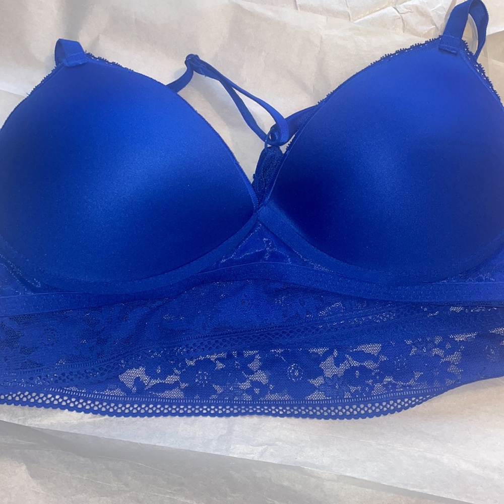 Royal Blue Victoria Secret Lace Bralette - Gem